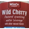 Calories in Wild Cherry Flavored Sparkling Water Beverage from WinCo Foods