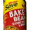 Calories in Baked Beans, Seasoned with Bacon & Brown Sugar from Always Save