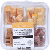 Calories in Cubed Salami, Colby Jack Cheese, Muenster Cheese & Wheat ...