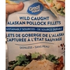Calories in Wild Caught Alaskan Pollock Fillets from Great Value