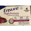 Calories in Milk Chocolate High Protein Nutritional Pudding from Ensure