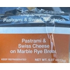 Calories in Pastrami & Swiss Cheese on Marble Rye Bread from Kitchen ...