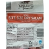 Calories in Spicy Bite Size Dry Salami from Appleton Farms