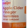 Calories in Natural Apple Flavor Apple Cider Vinegar Gummies Supplement ...