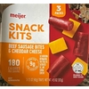 Calories in Beef Sausage Bites & Cheddar Cheese Snack Kits from Meijer